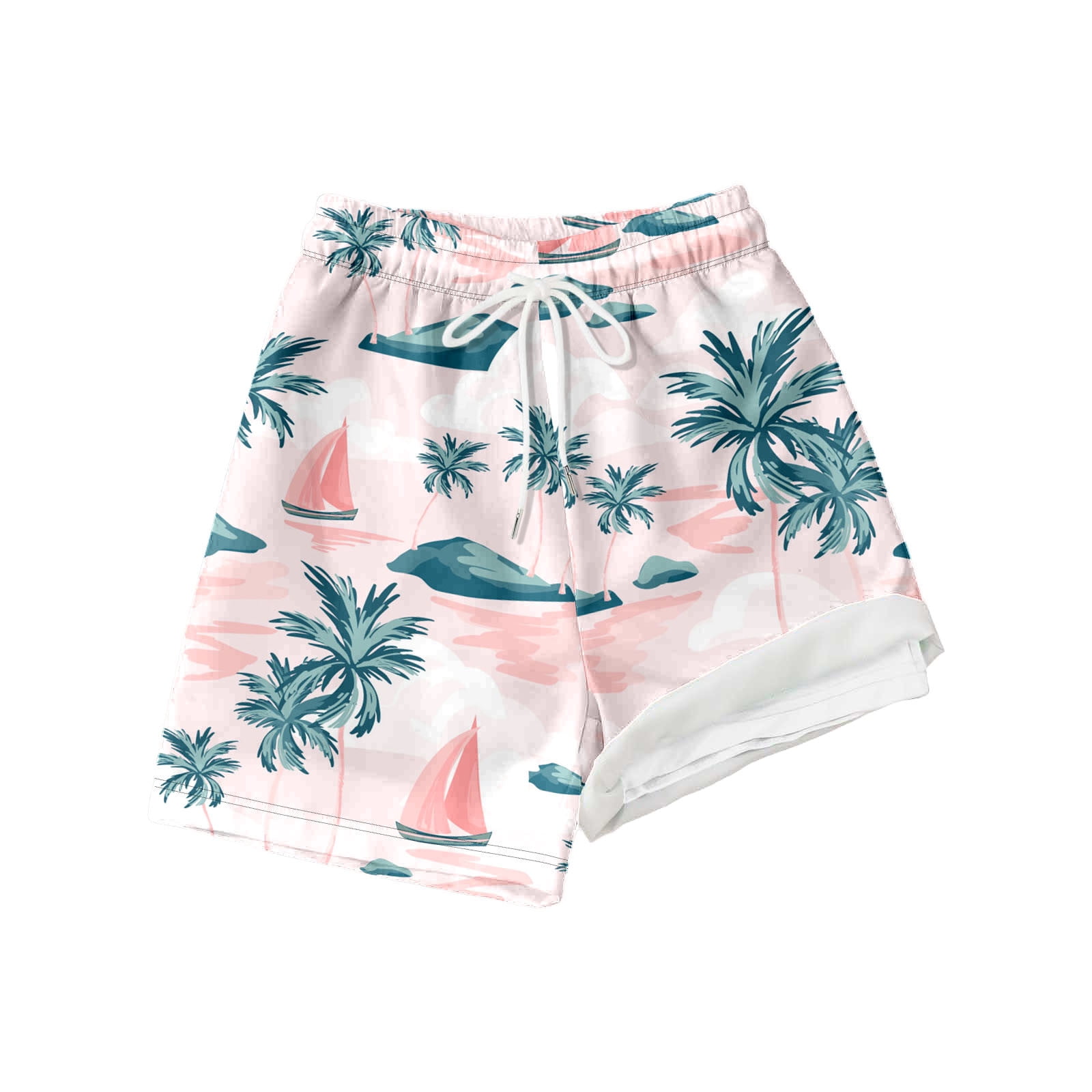 TOOYOU Boys Swim Trunks With Compression Liner Fashion Drawstring ...