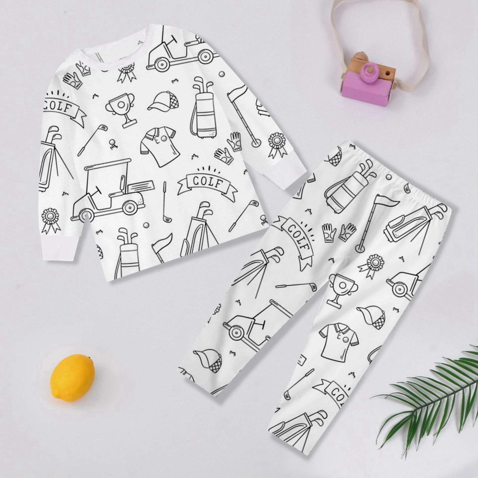 TOOYOU Color Pajamas Kids With Markers,Kid Diy Hand Painted Homewear ...