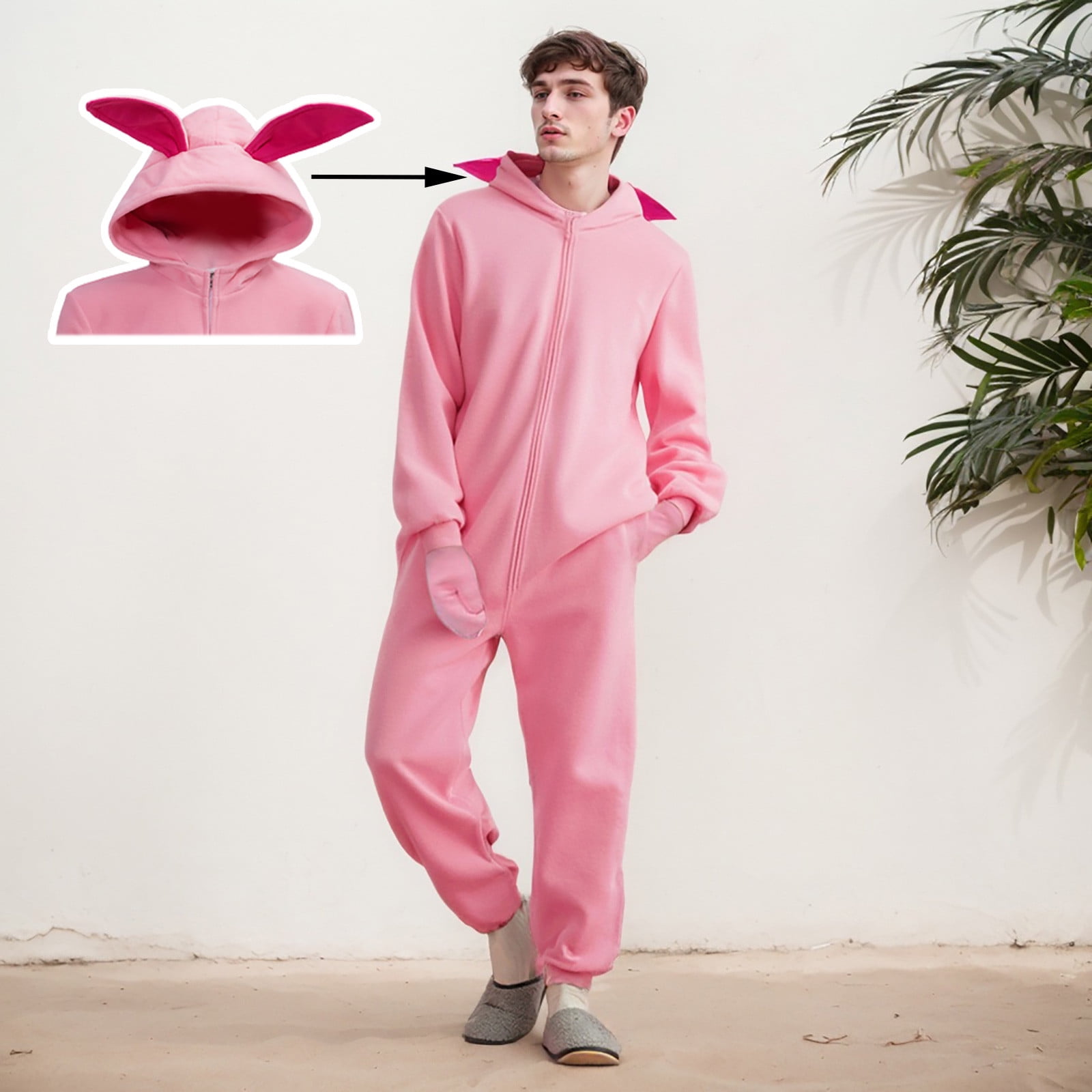 TOOYOU Easter Men'S Easter Bunny Pajamas With Gloves Theme Party Dress ...