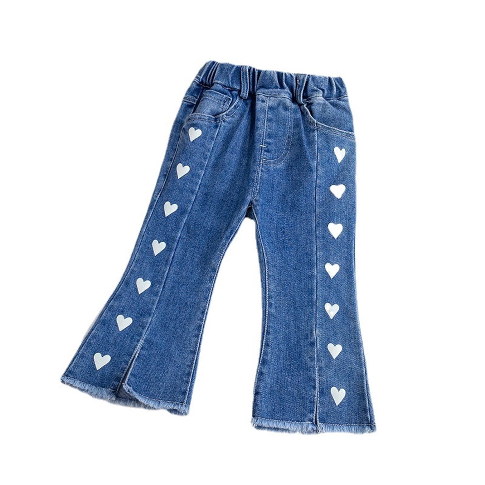 TOOYOU Girls Jeans Demin Pants Toddler Bottom Jeans Baby Hang Dyed ...