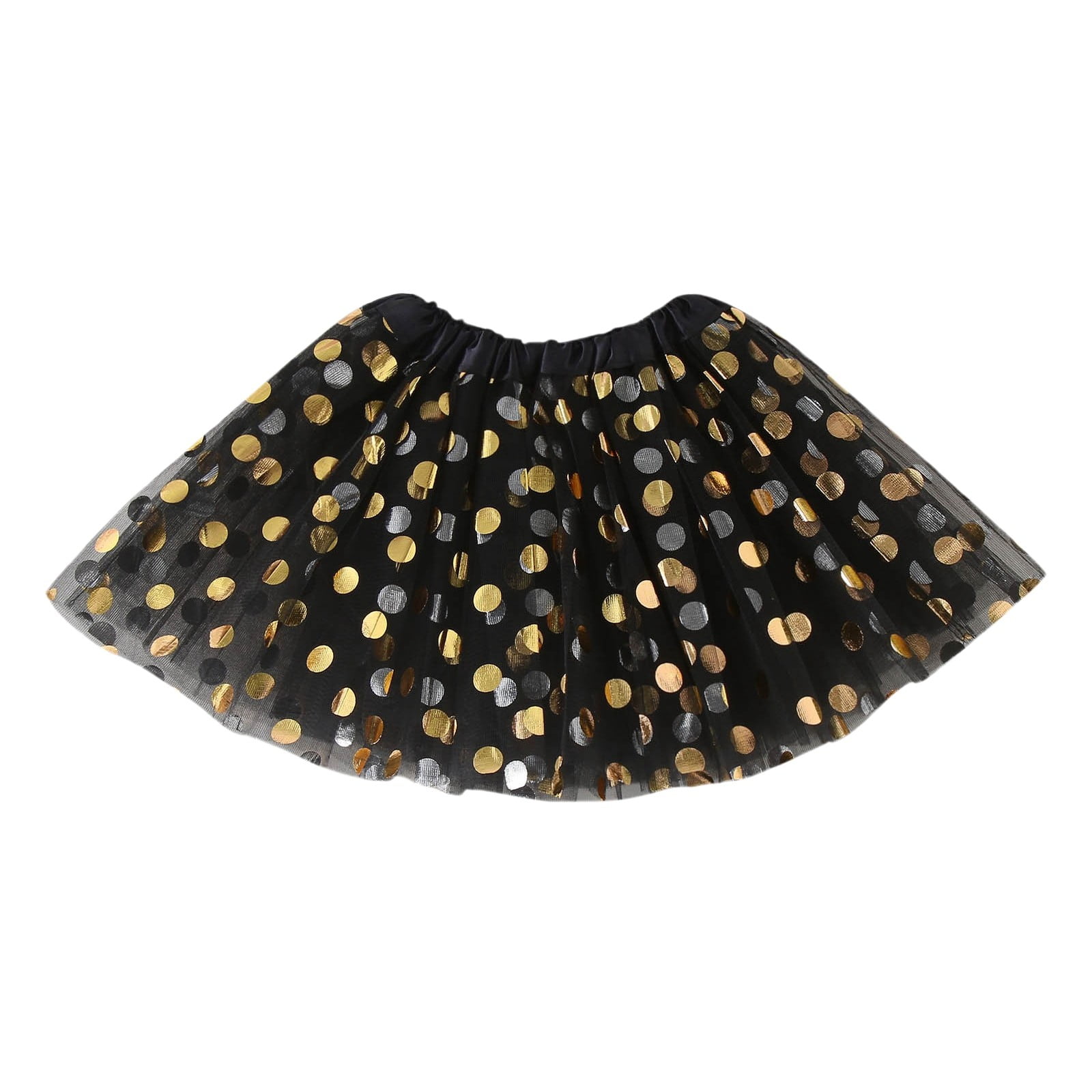 TOOYOU Girls Skirts Dance Dress With Golden Polka Dots Girls Mesh ...