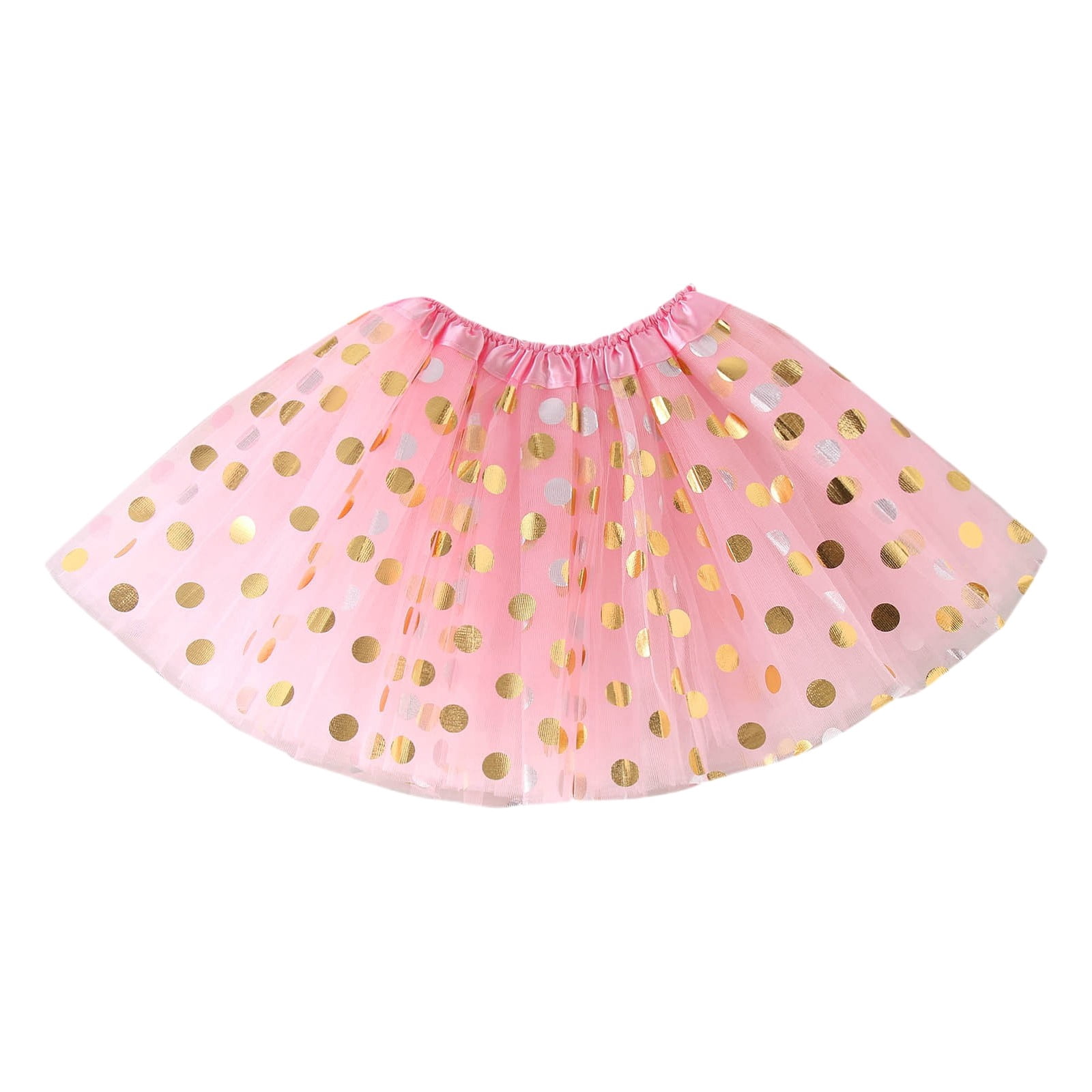 TOOYOU Girls Skirts Dance Dress With Golden Polka Dots Girls Mesh ...