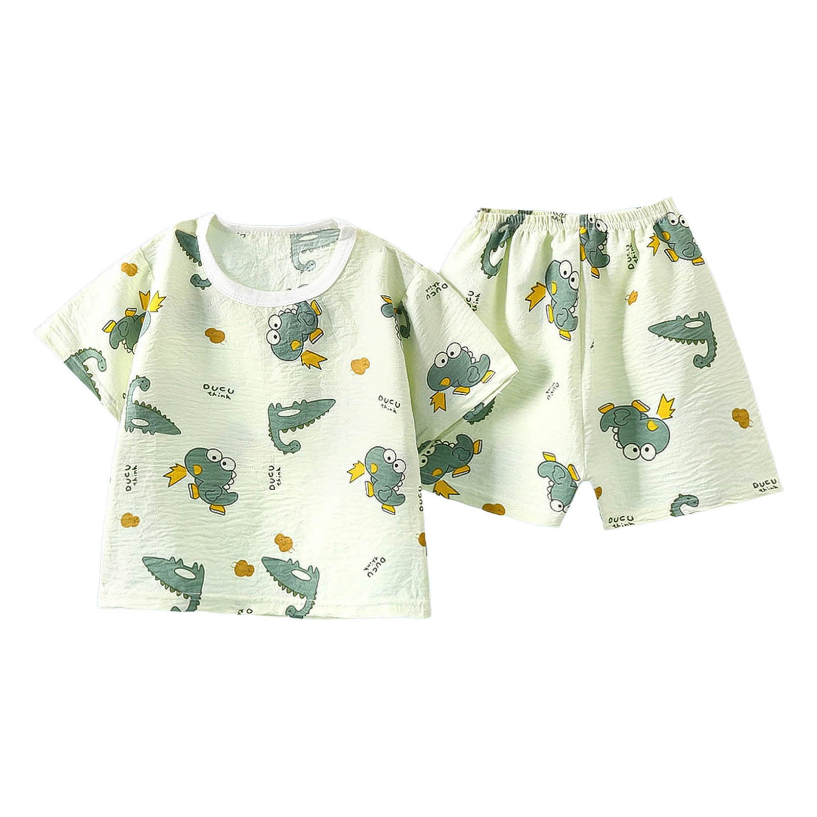 TOOYOU Girls Sleepwear Outfit Sets Loose Fit Cartoon Print Loungewear 2 ...