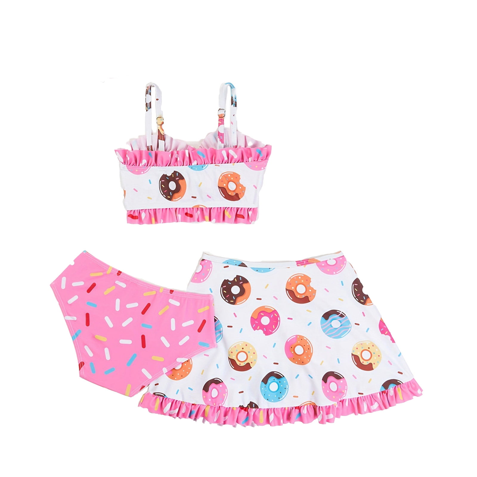 TOOYOU Girls Summer Swimsuit Bathing Suits 3 Piece Swimsuit Bikini ...