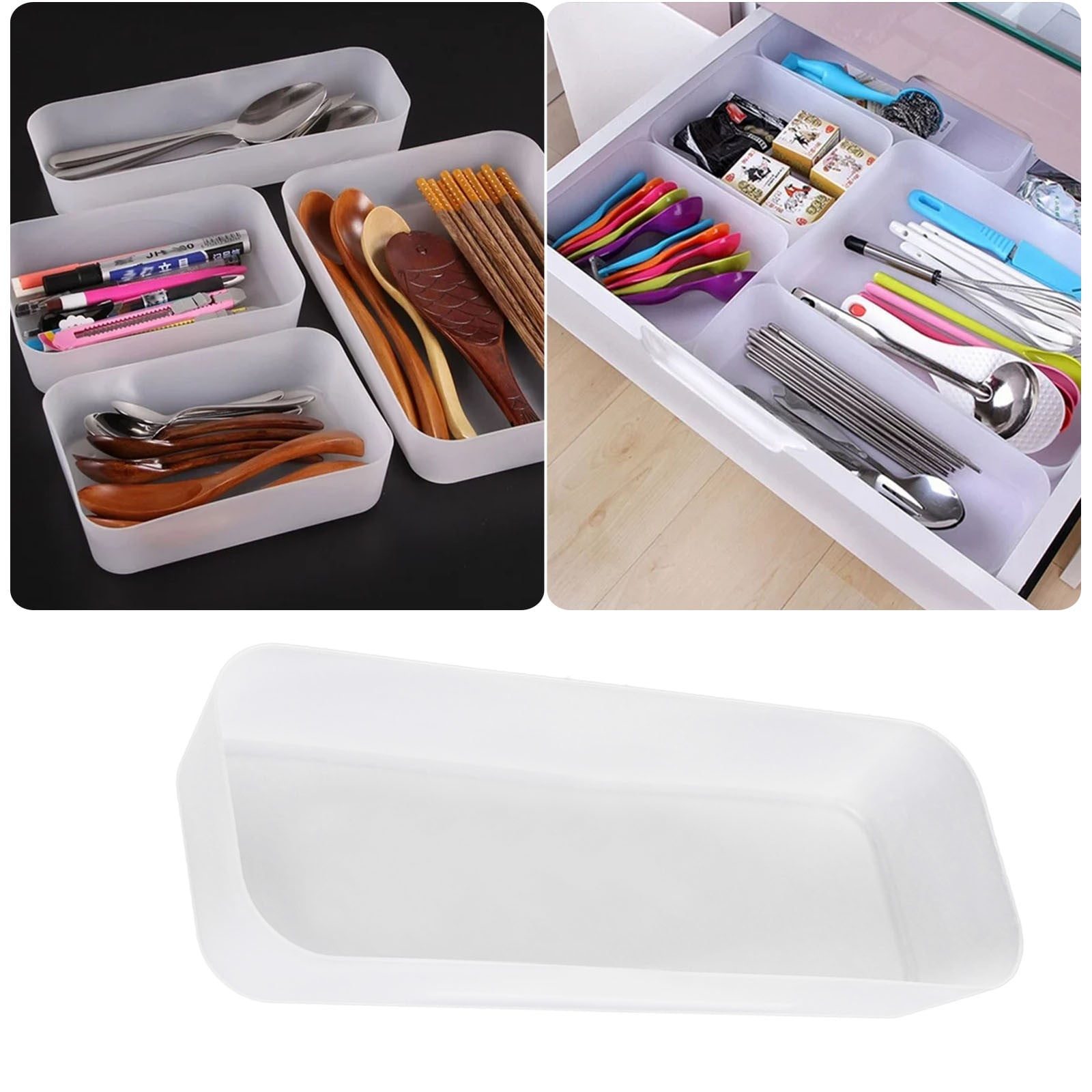 TOOYOU Kitchen Drawer Organizer Expandable Silverware Organizer Utensil ...