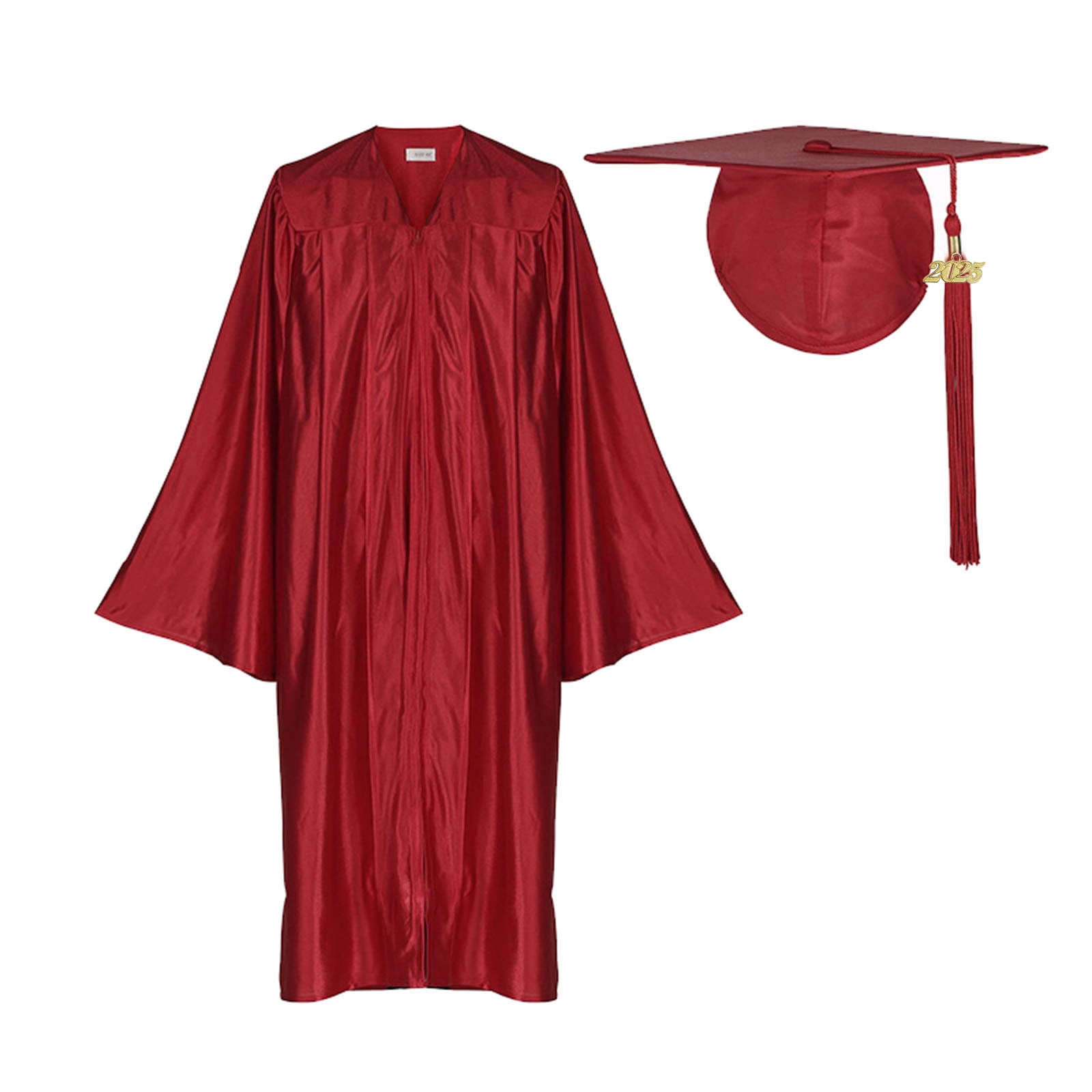 TOOYOU Unisex Adult Grad Season Shiny Graduation Cap And Gown Set With ...