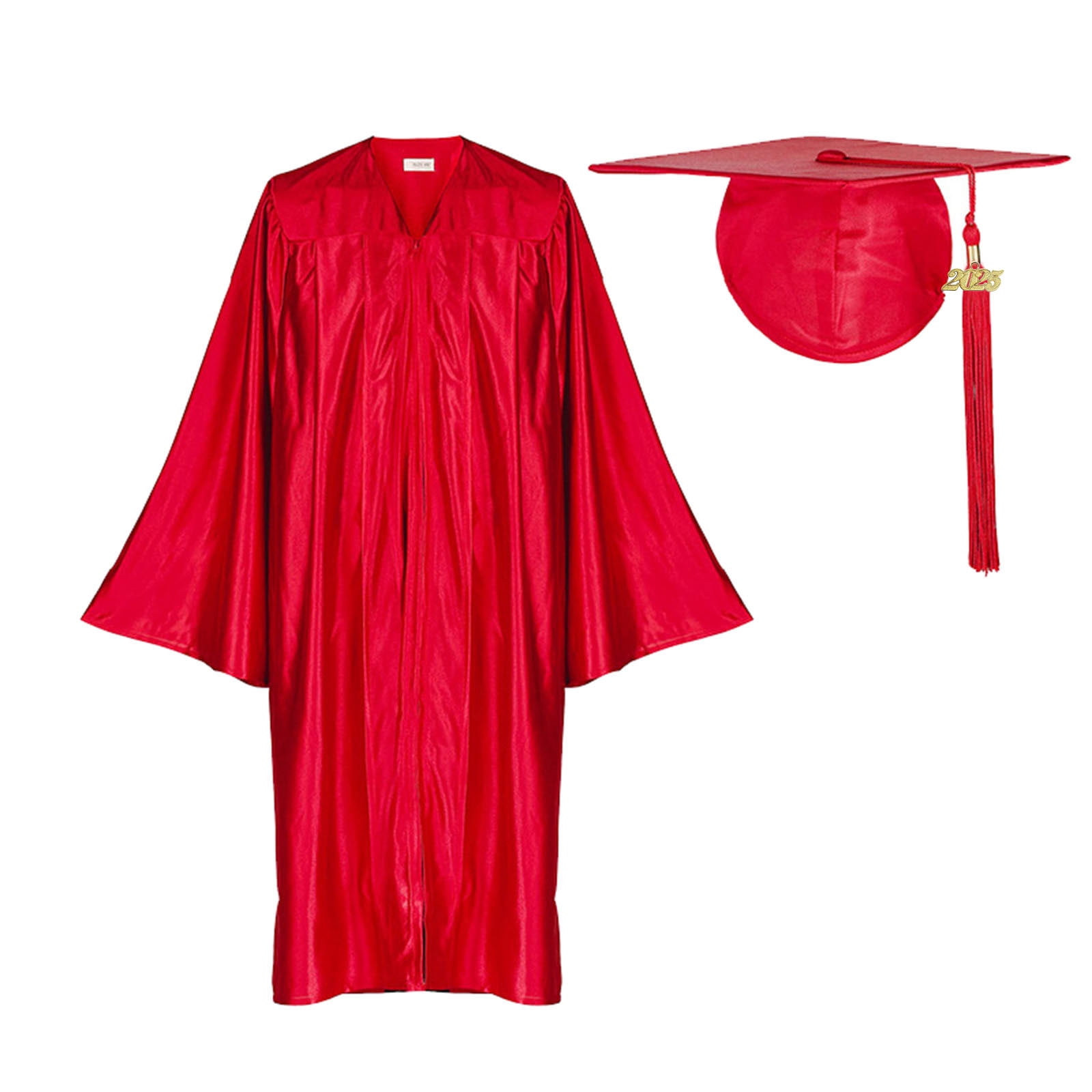 TOOYOU Unisex Adult Grad Season Shiny Graduation Cap And Gown Set With ...