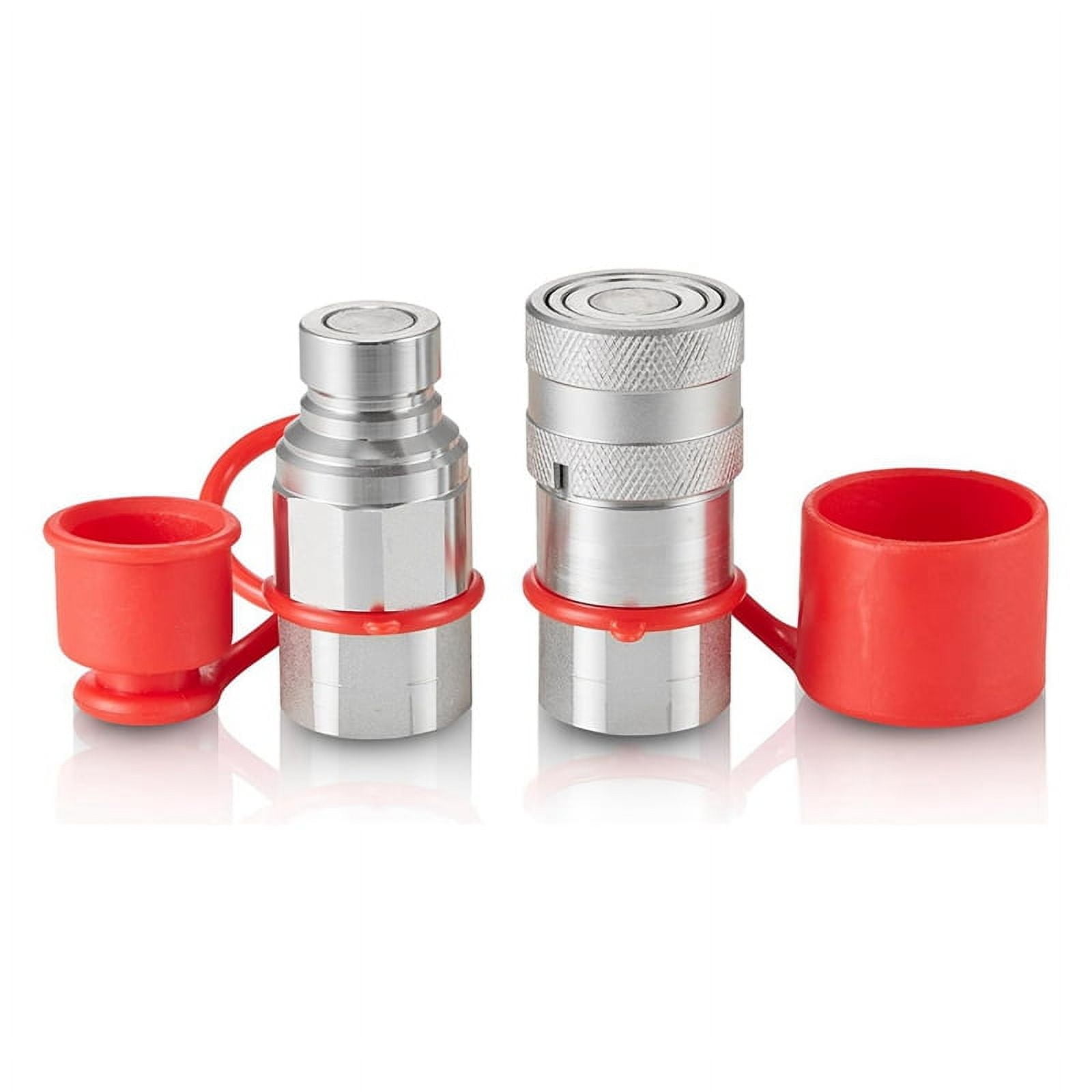 TOP! 1/2 Inch Flat Face Hydraulic Couplers, NPT Skid Steer Quick ...