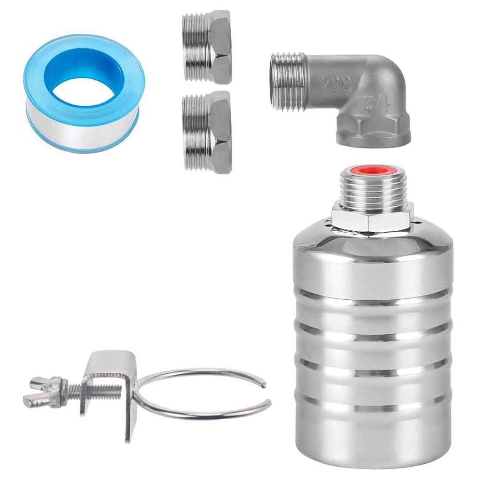 TOP! 1/2Inch to 3/4Inch Water Float Valve,Stainless Steel Valve,Fully ...
