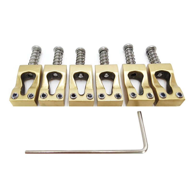 TOP! 10.8mm Electric Guitar Gourd Bridge Brass Saddle Vibrato 6-String ...