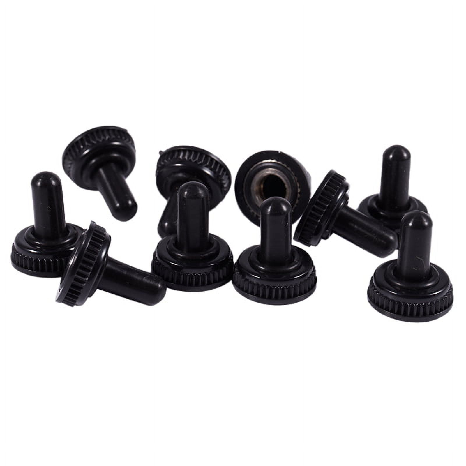 TOP! 10 x Waterproof Toggle Switch Boot Cap Black Rubber Cover 6mm ...
