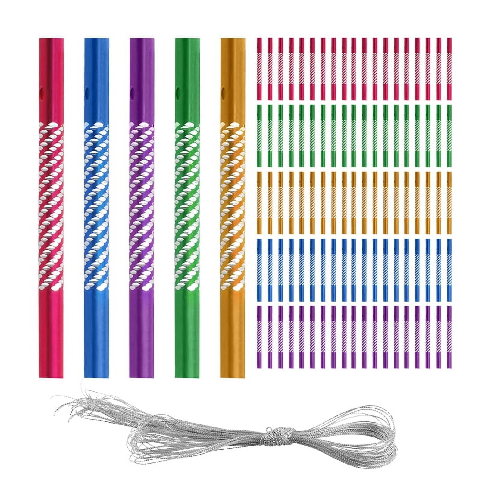 TOP! 100Pcs DIY Wind Chim Hollow Spinners Tube Chime for Aluminum Metal ...