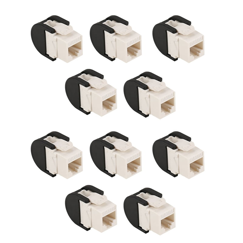 TOP! 10PCS RJ45 Port CAT6A T568B Single-Hole Ethernet LAN Hub Anti Dust ...