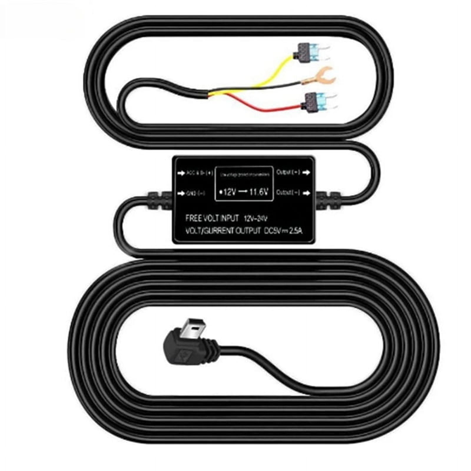 TOP! 12/24V to 5V Car Dash Cam Wire 3.2m Mirror DVR Hardwire Cable Kit ...