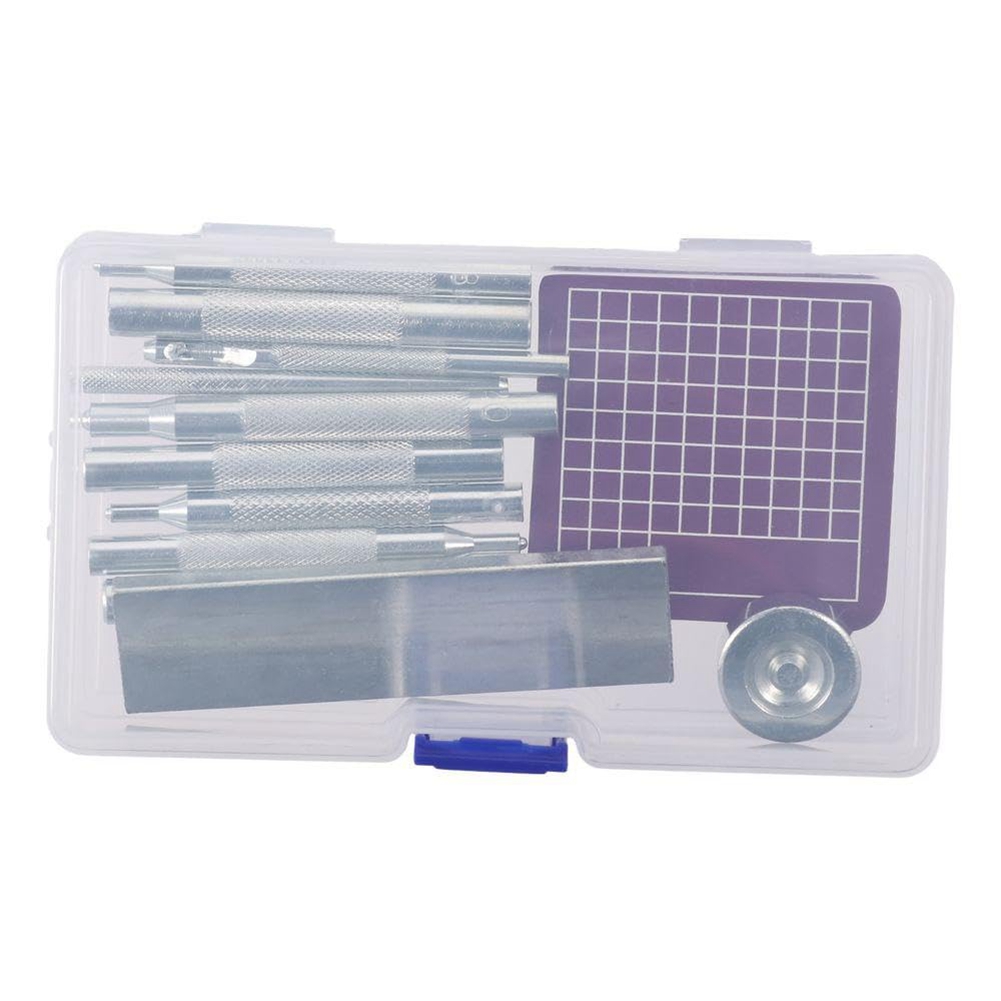 TOP! 12Pcs Leather Rivet Setter Die Punch Installation Set Leathercraft ...