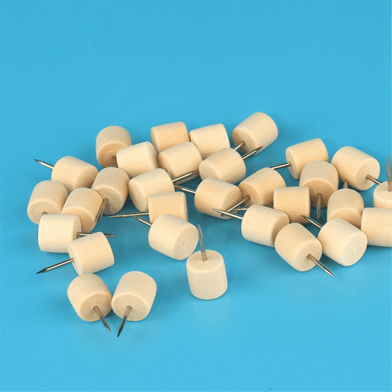 TOP! 180 Wooden Push Pins Geometric Shape for DIY Craft Supplies ...