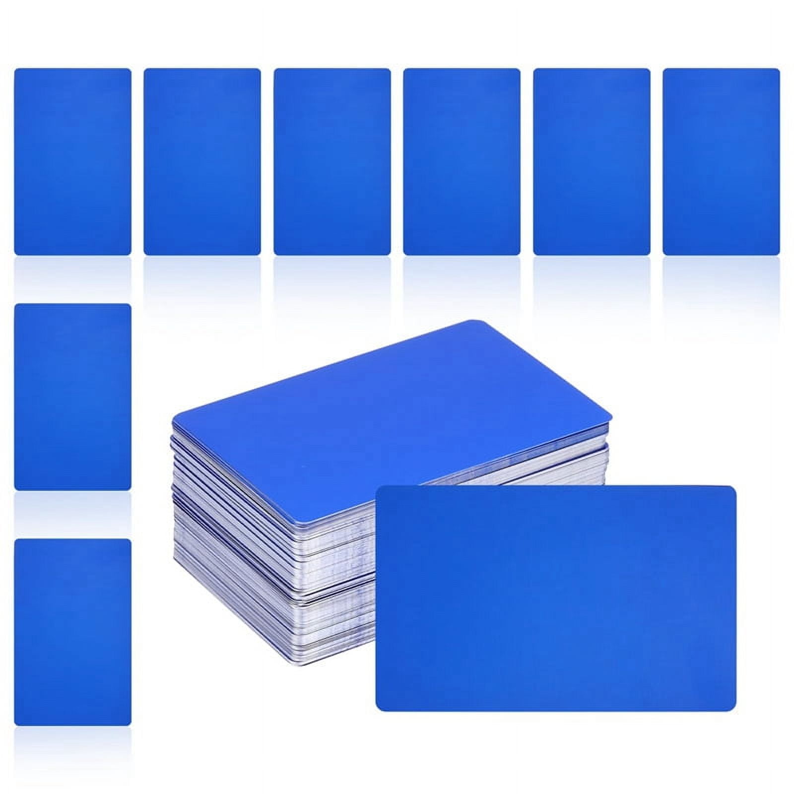 TOP! 200Pcs Metal Business Card Blanks,1/64 INCH Thick 3.4x2 inch ...