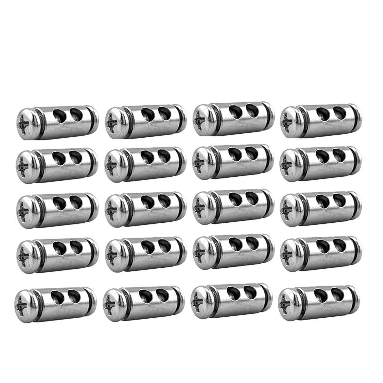 TOP! 20PCS for 2/3mm Adjustable Wire Rope Clip Double Hole Cable Clamp ...