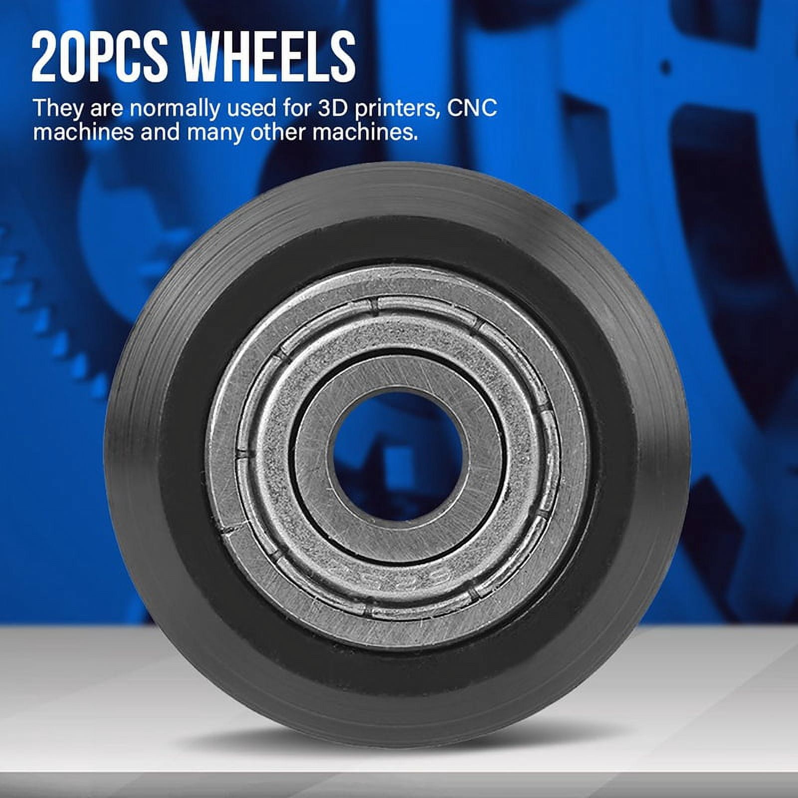 TOP! 20Pcs V-Shape Groove Wheel 5mm Bore 625 Bearing Pulley Accessories ...