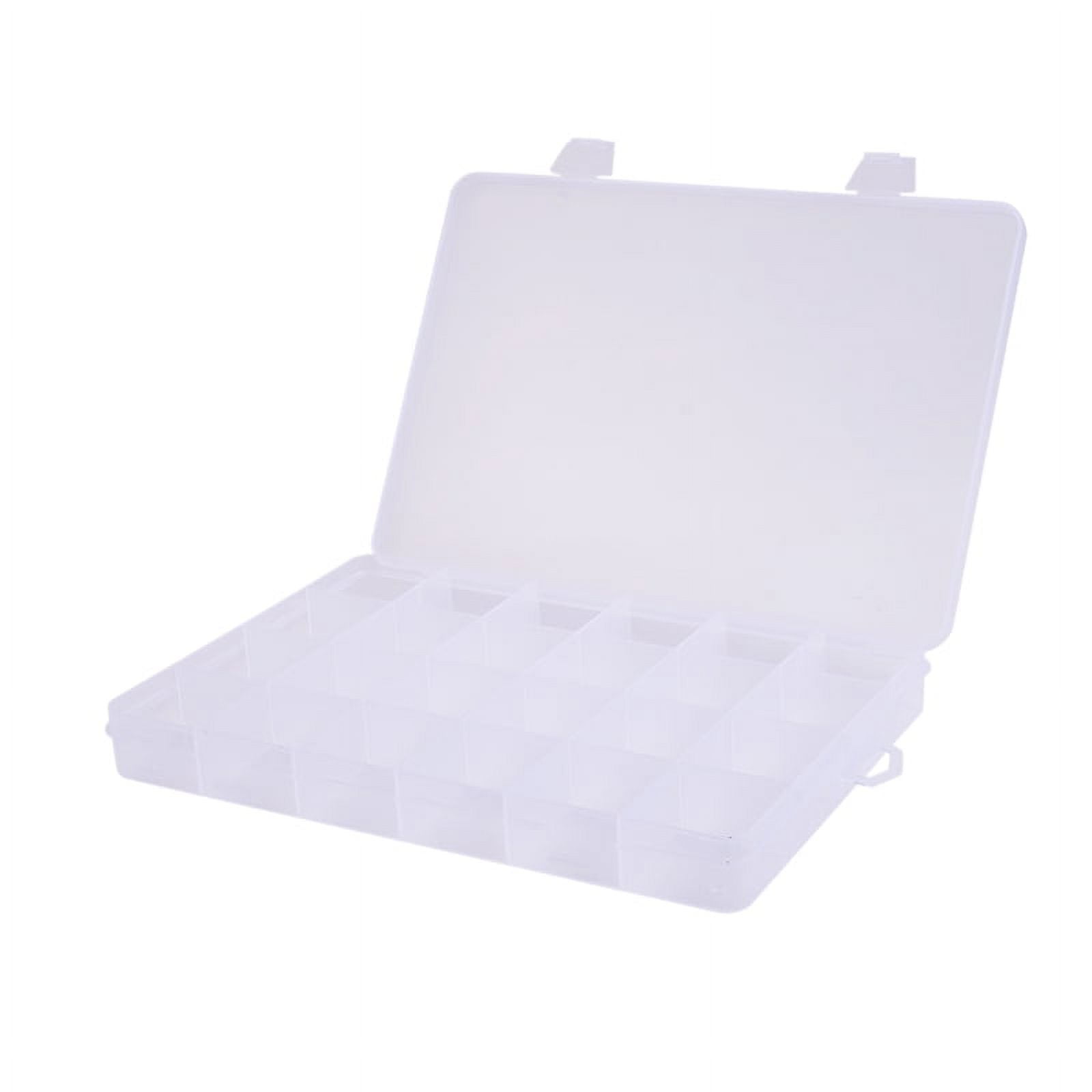 24 Compartments Plastic Box Case Jewelry Bead Storage Container Craft ...