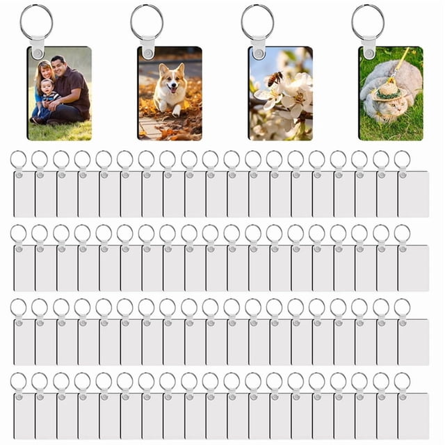 240Pcs Sublimation Keychain Blanks Double Sides Include 80 MDF ...