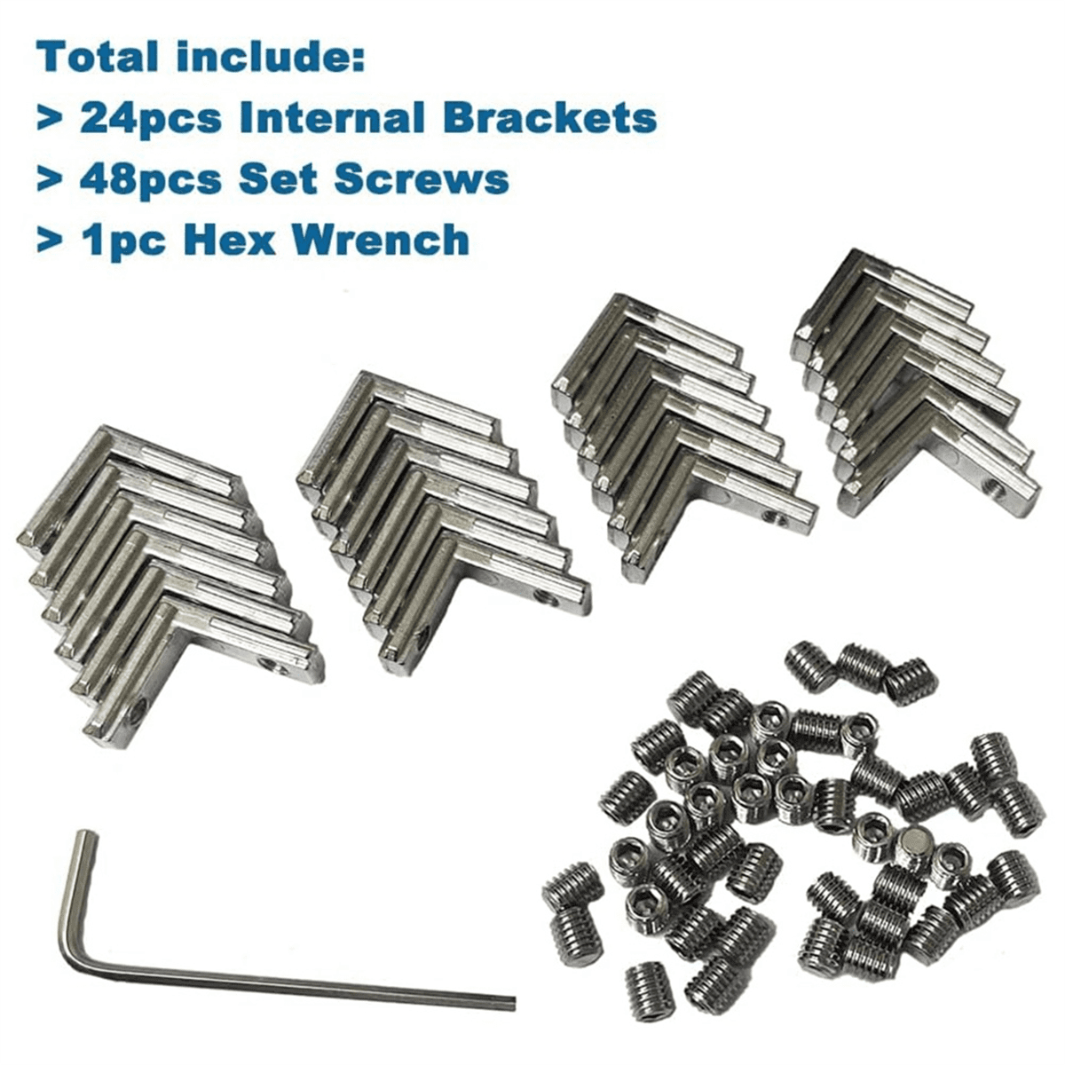 TOP! 24pcs 2020 Series L-Shape Interior Inside Corner Connector Joint ...