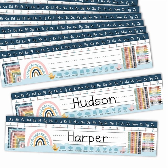 25 Boho Teacher Name Plate for Desk Classroom - Tags Kindergarten ...