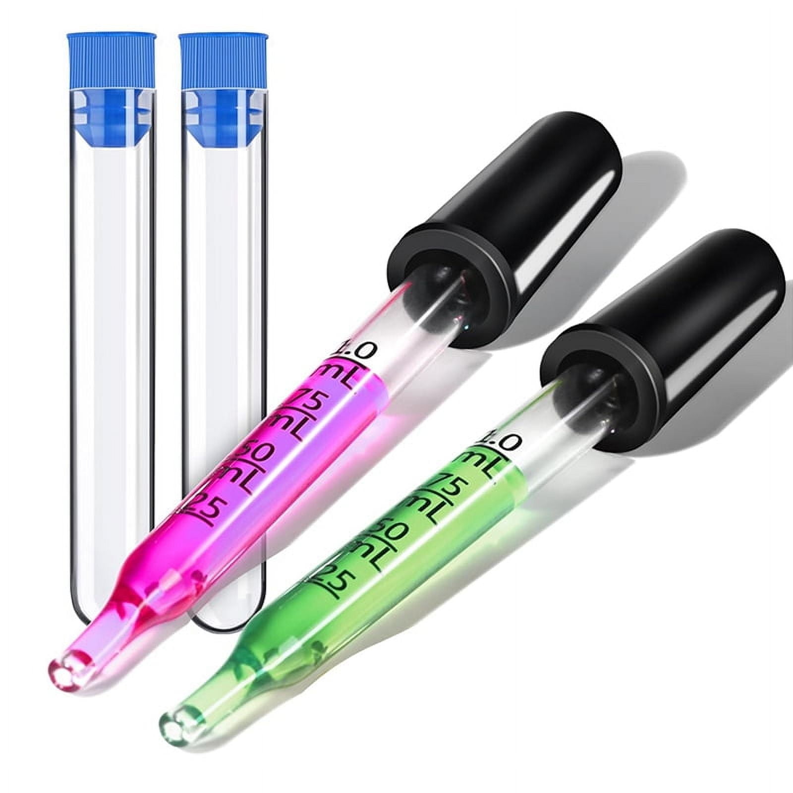 TOP! 2Pack Eye Dropper Pipettes 1Ml Glass Droppers Pipette for ...
