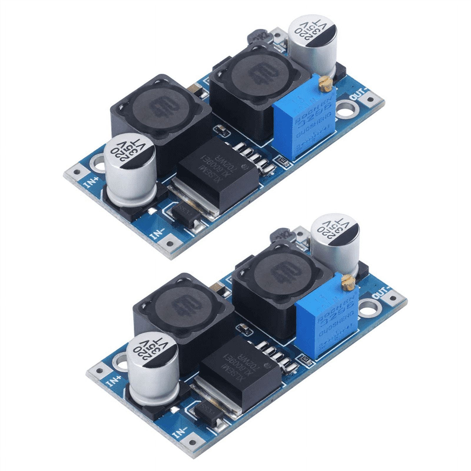 TOP! 2Pcs Adjustable DC-DC Buck Boost Converter Automatic Wide Voltage ...