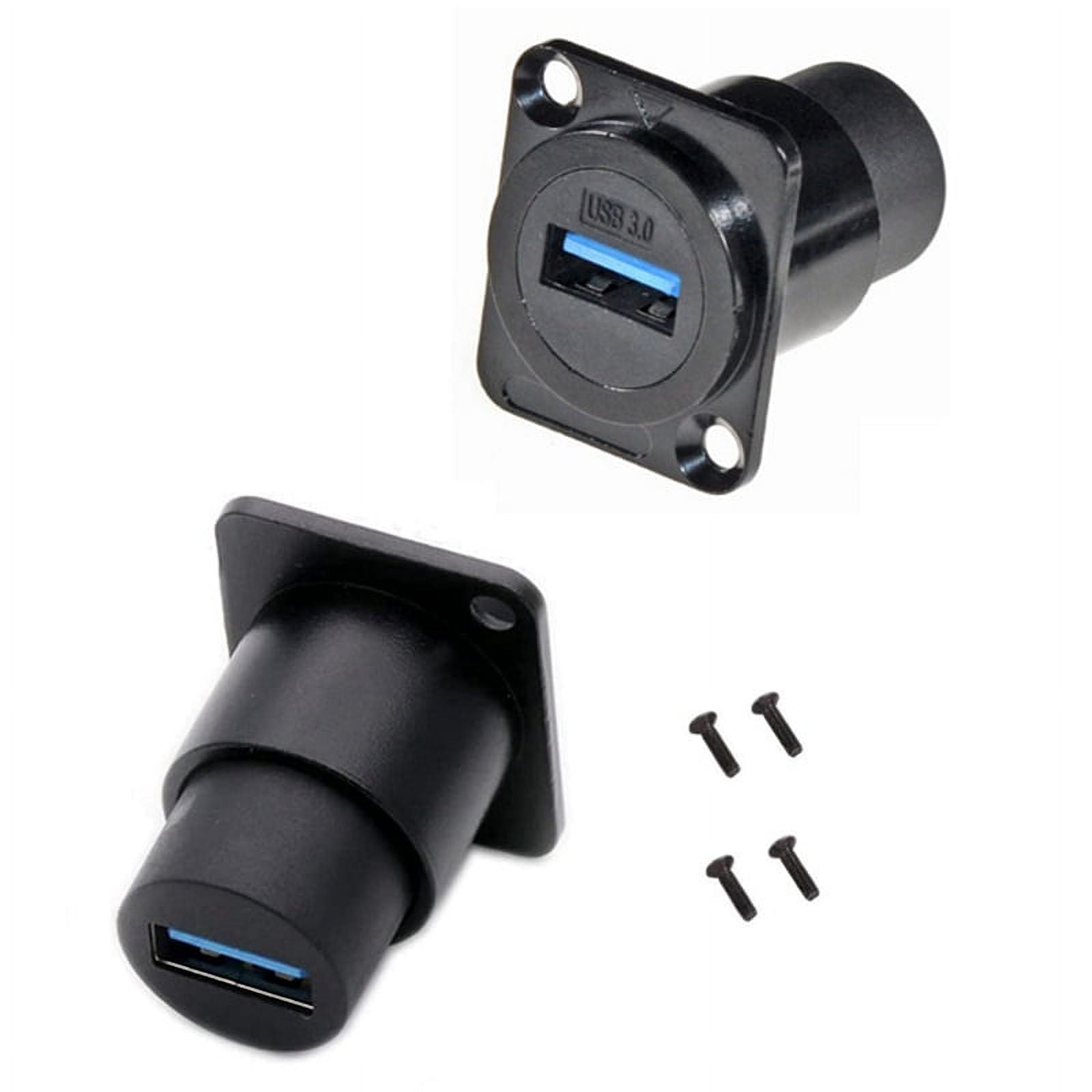 TOP! 2Pcs D Type Metal USB3.0 Socket Female to USB 3.0 Connector D-Type ...