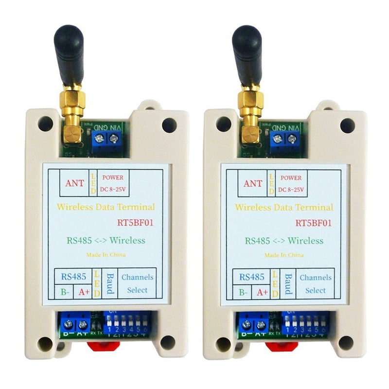 TOP! 2Pcs VHF/UHF Radio 426MHz-508.5MHz Wide Range UART RS485 Wireless ...