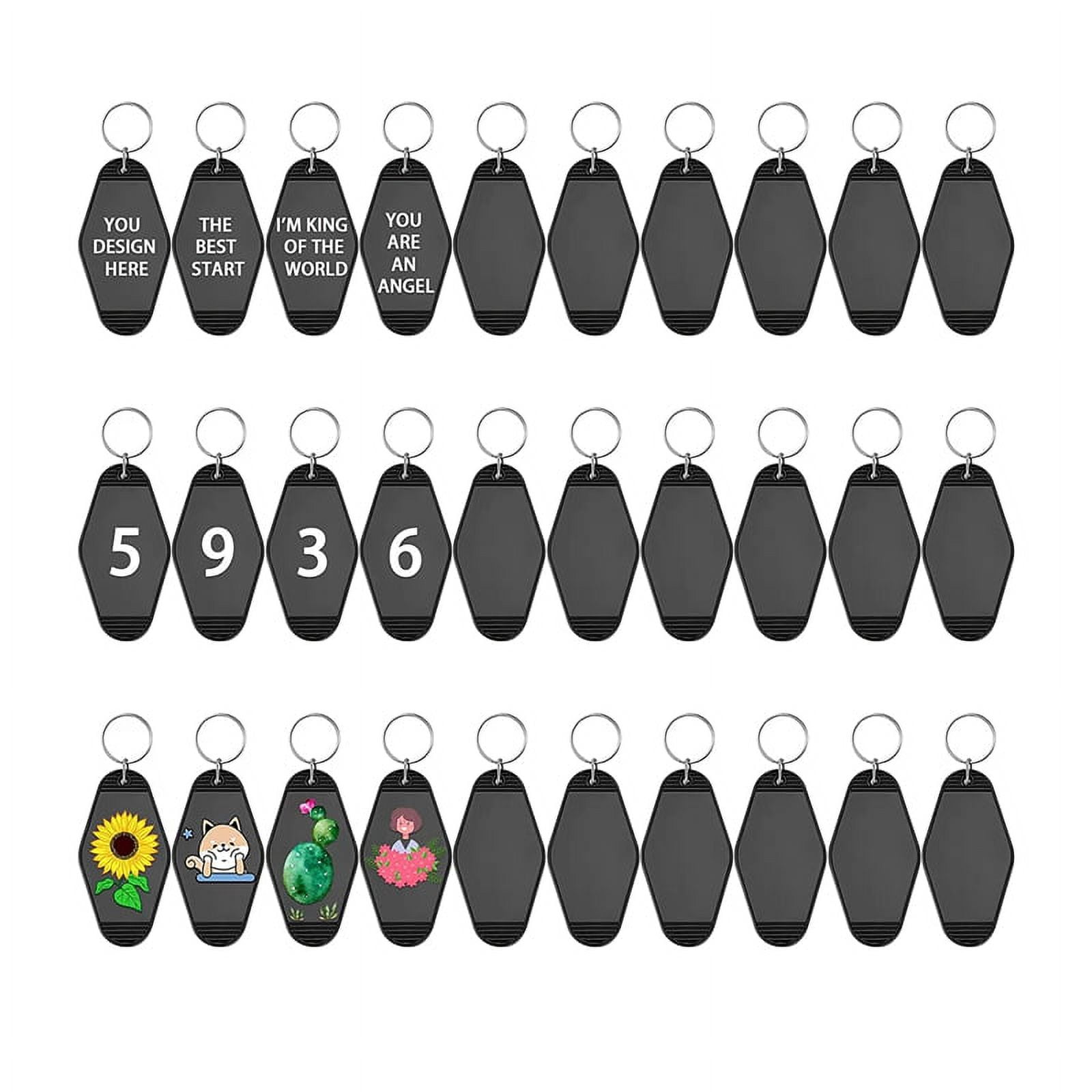 TOP! 30 Pack Motel Keychain Blank Vintage Key Tag Label Hotel ...