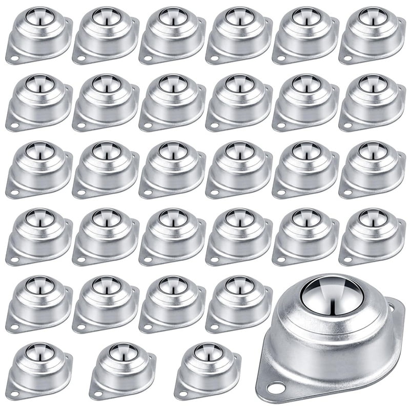TOP! 30Pcs Roller Ball Transfer Bearing, 1/2Inch Carbon Steel Casters ...