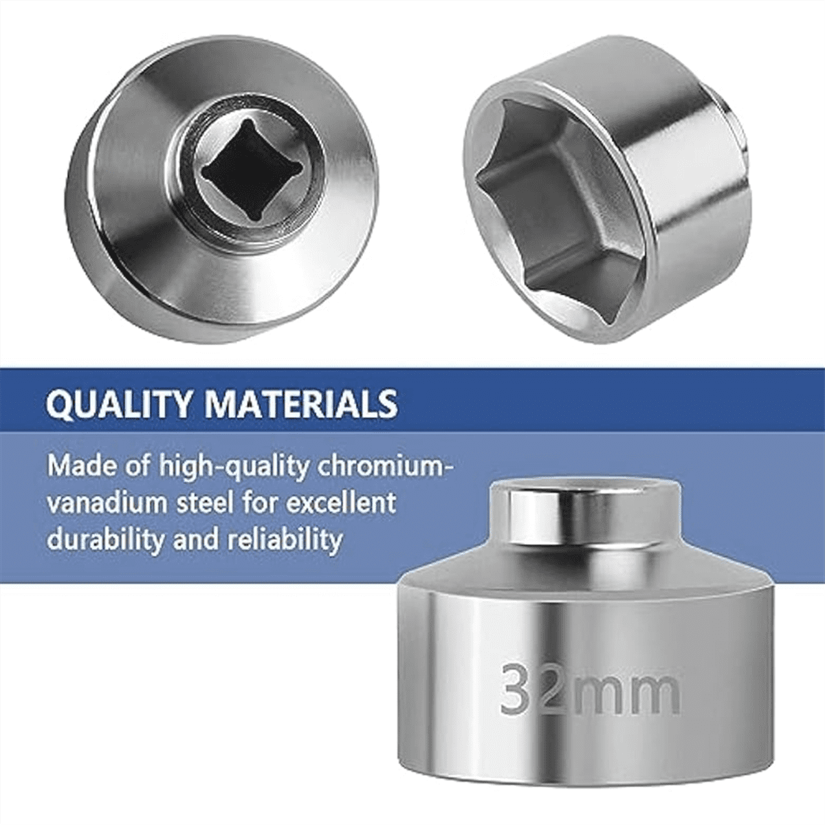 TOP! 32mm Socket-Oil Filter Wrench Tool,Steel Quickly Oil Removal Tool ...