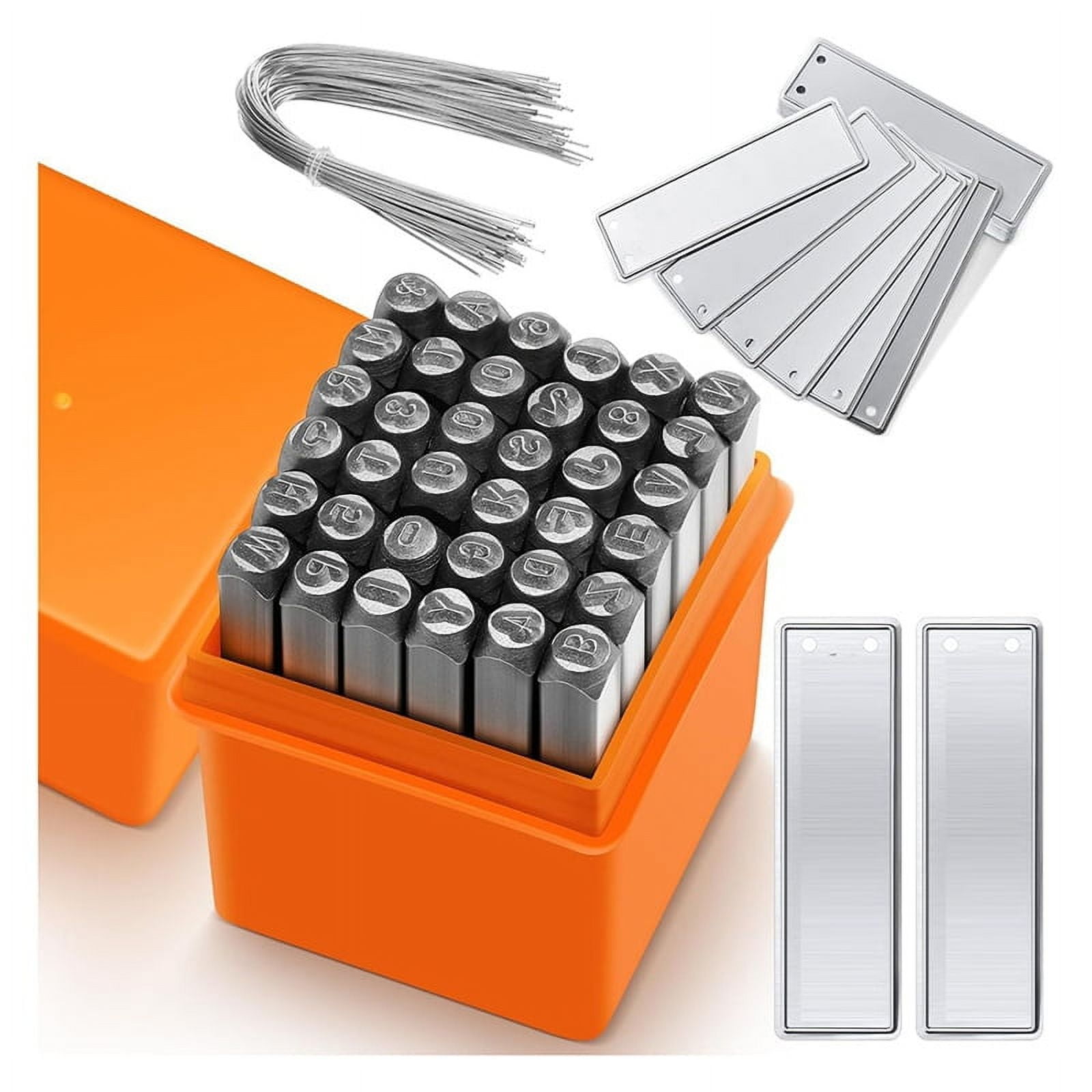 TOP! 36 Pcs Steel Metal Stamping Set 1/8 Inch(3mm) with 50 Aluminum ...