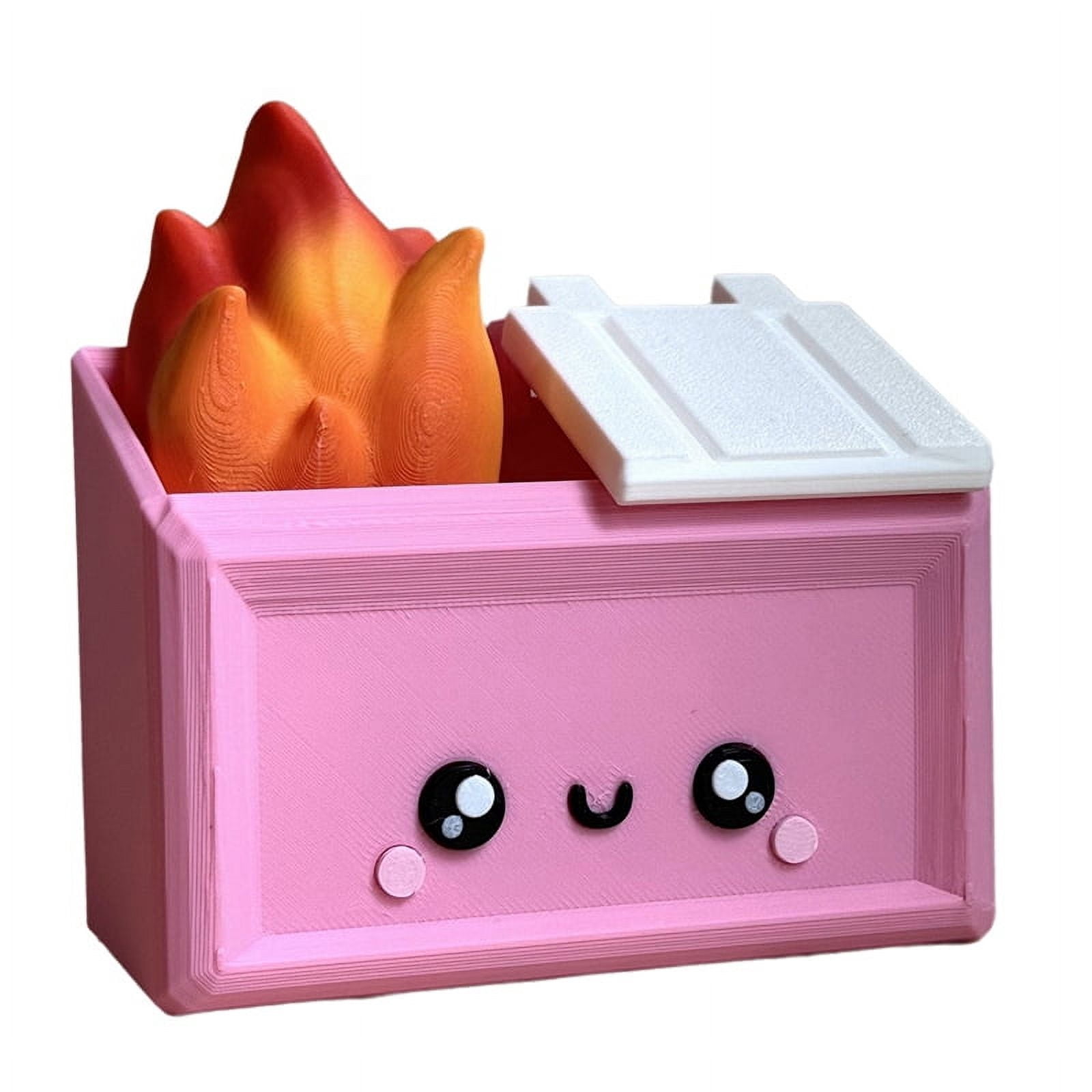 TOP! 3D Printed Dumpster Fire Desktop Figurine Fun Accessory Ornament ...