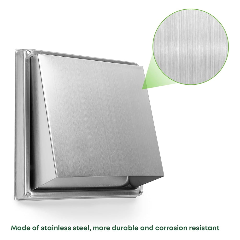 TOP! 4 Inch Dryer Vent Cover Outdoor Walls, Stainless Steel External ...