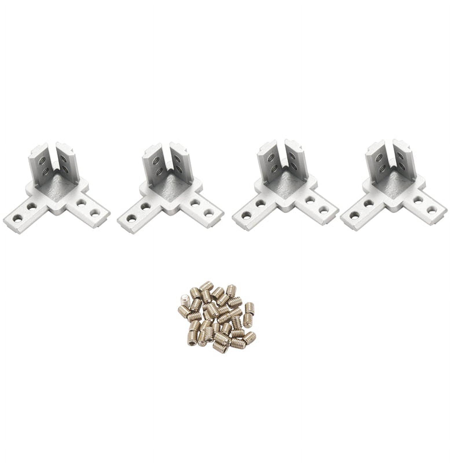 TOP! 4-Pack 3030 Series 3-Way End Corner Bracket Connector,With Screws ...