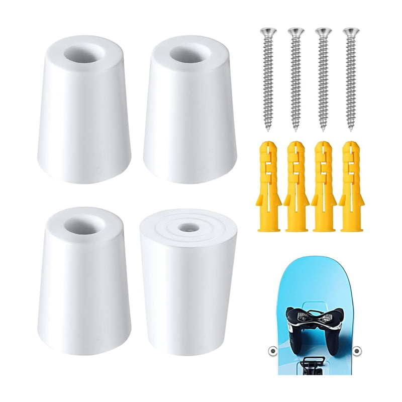 TOP! 4-Piece Vertical Ski Hanger with Screw Expansion Anchors Storage to Safely Store and ...