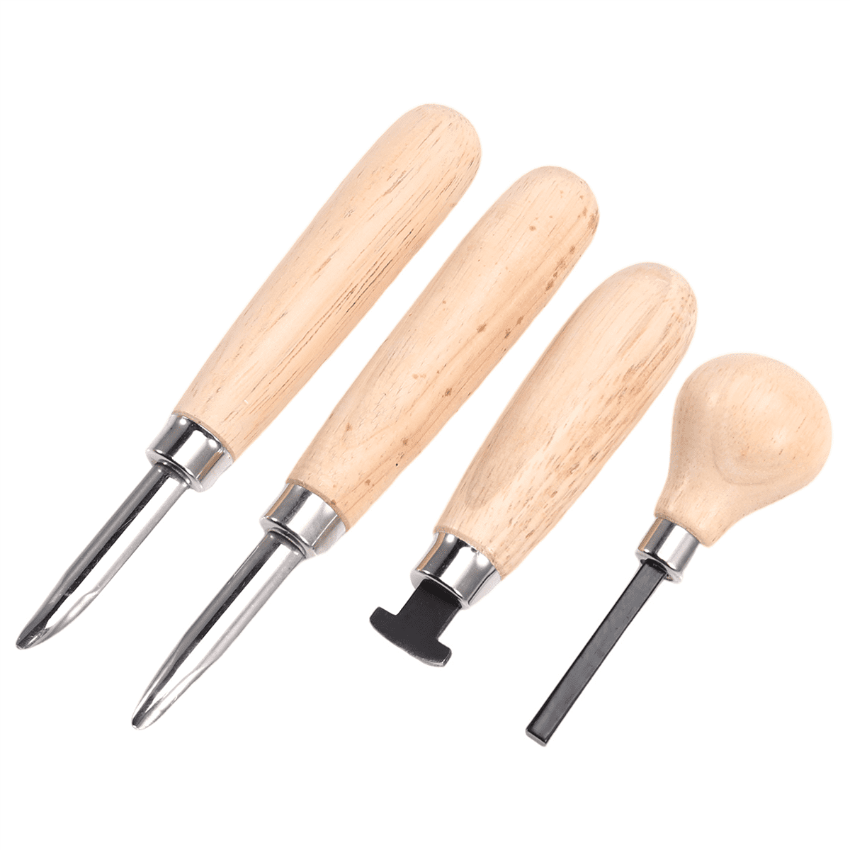 TOP! 4 Stone Setting Tools Set - Bezel Roller & Pusher Straight Curved Burnishers - Walmart.com