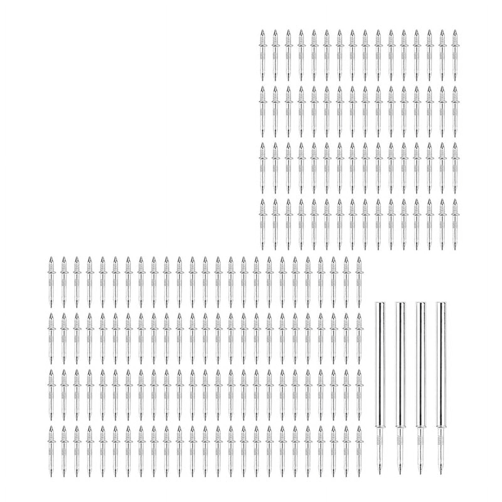 HOT! 400pcs Steel Nails, Double-Headed Seamless Nail with Base Thread ...