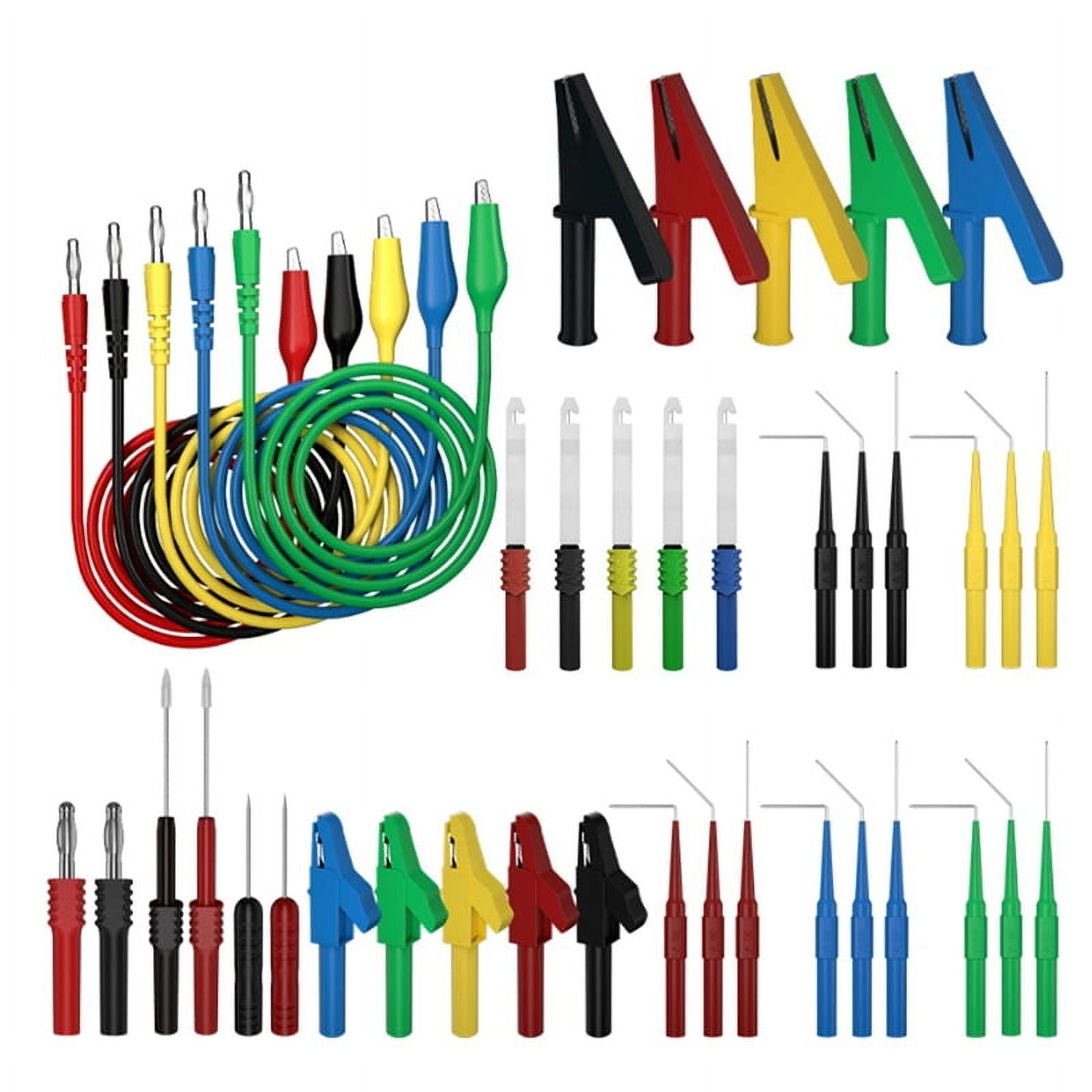 TOP! 41PCS Multimeter Test Lead Kit 4MM Banana Plug to Alligator Clip ...