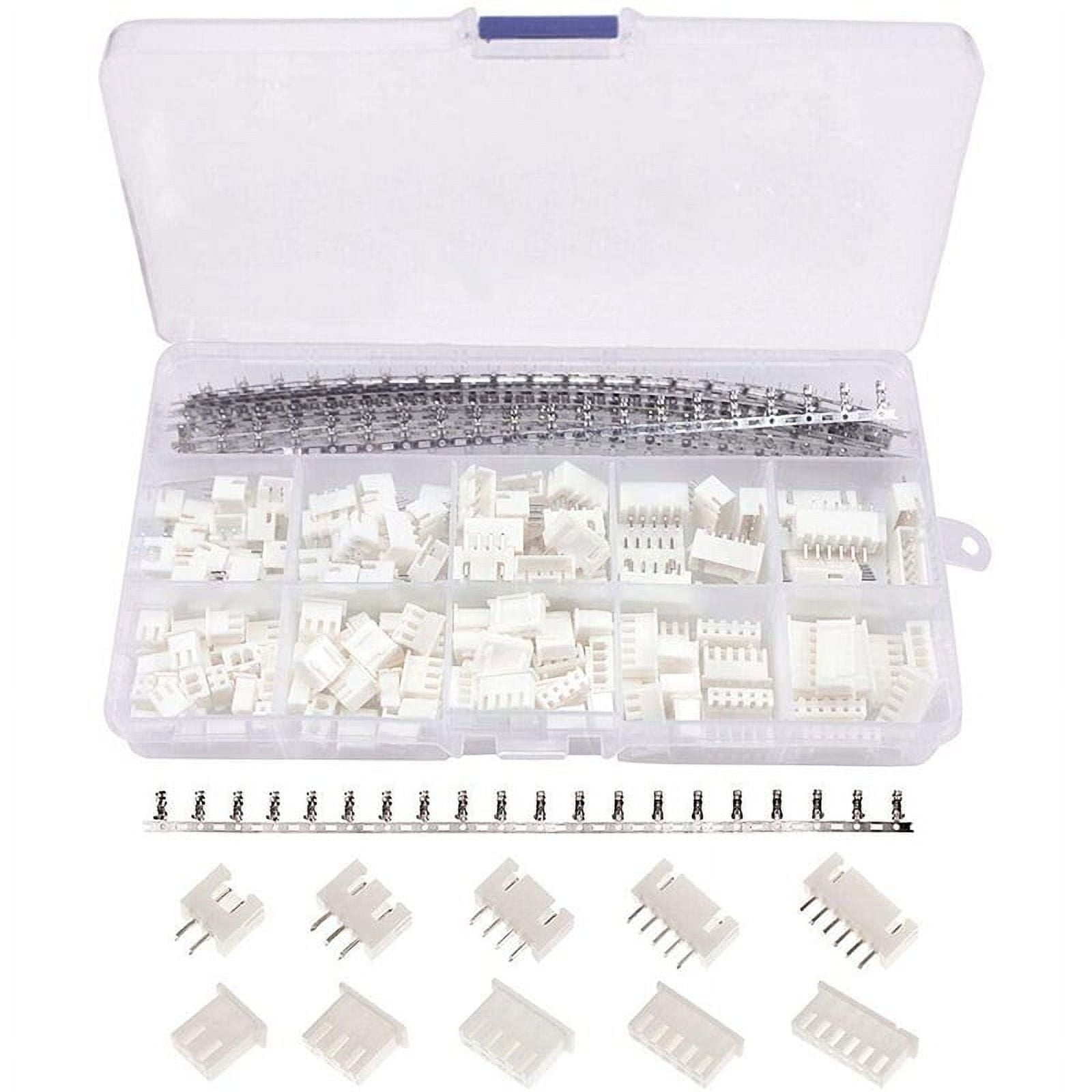 TOP! 460Pcs 2.54mm JST-XH Connector Kit with Female Pin Header and 2/3 ...
