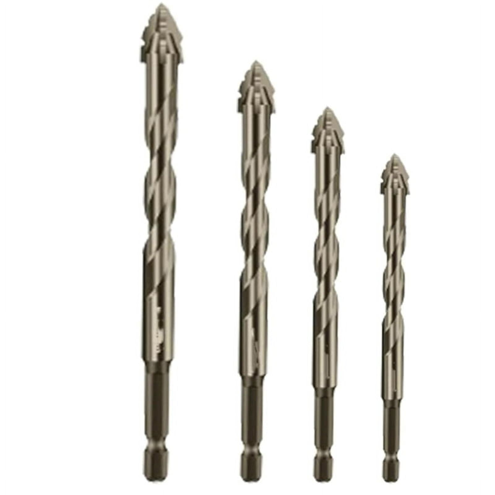 TOP! 4PCS Four-Flute Sawtooth Eccentric Drill Bit, High Hardness Skewed ...