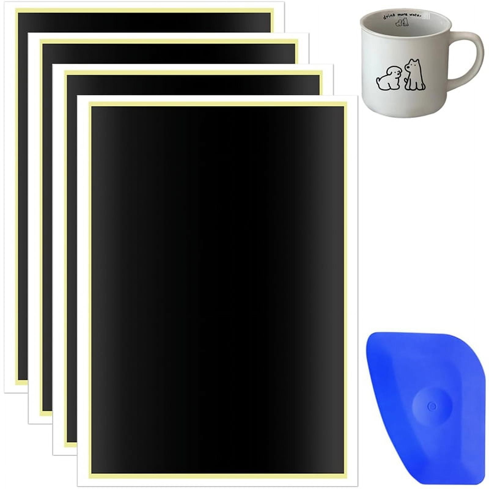 TOP! 4PCS Laser Engraving Marking Paper Black with Scraperfor Fiber ...