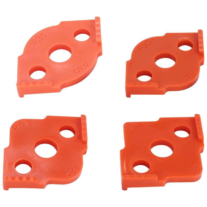 TOP! 4Pcs Woodworking Router Corner Radius Templates Jig R5 to R40 ...