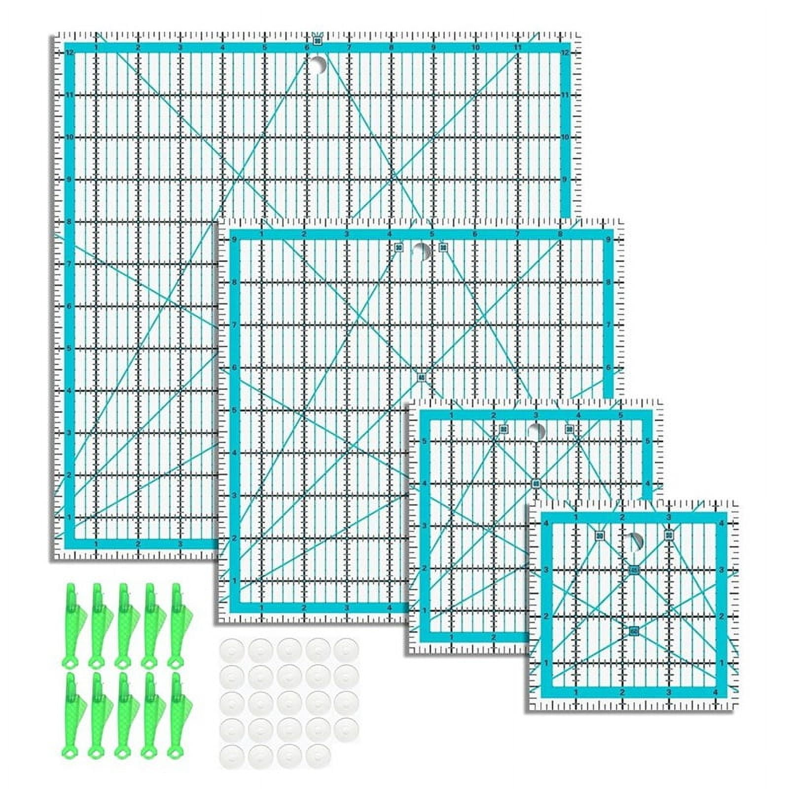 TOP! 4pcs Quilting Rulers,Quilting Rulers and Templates,Square Fabric ...