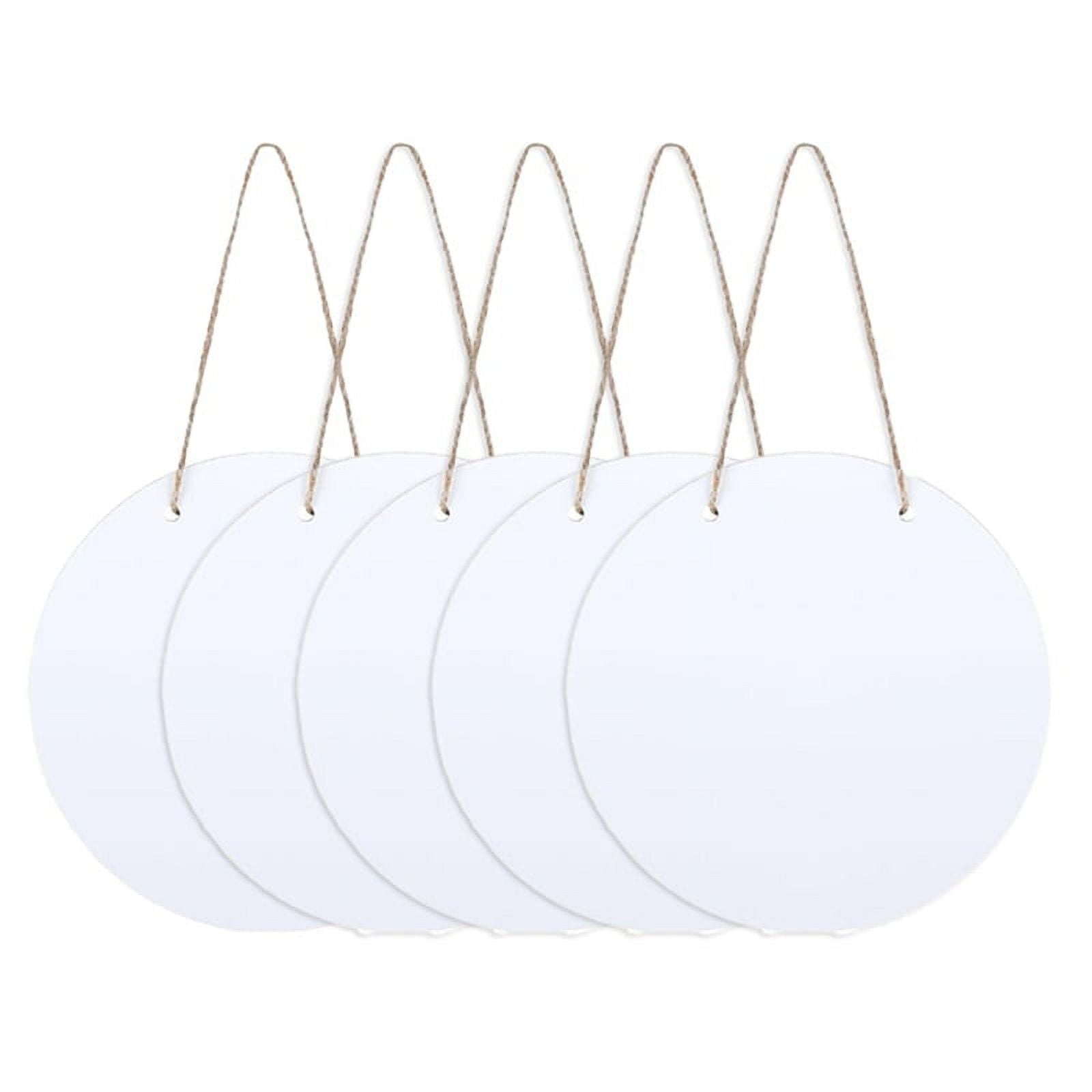 TOP! 5 Pcs 10in Round Sublimation Door Hanger Blanks White Hardboard ...