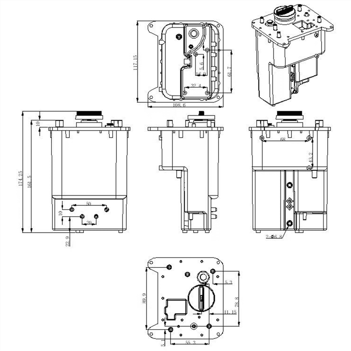TOP! 500ml Gas-Water Separation Integrated Water Tank Hydrogen Uptake ...