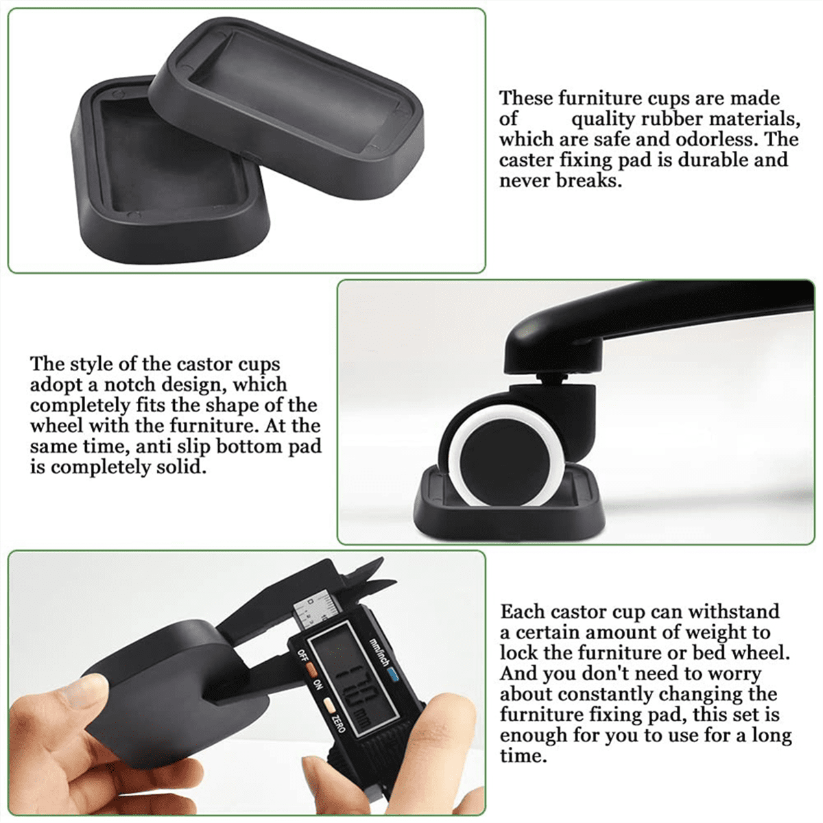 TOP! 5pcs Universal Simple Installation Computer Chair Stool Wheel Bed ...